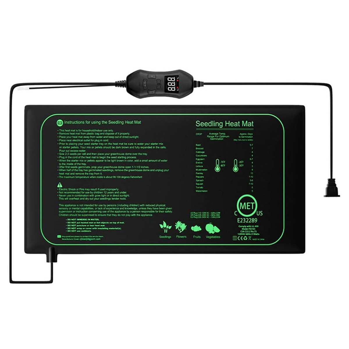 Heating pad with Controller - 50W – Homegro Depot